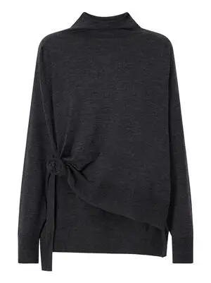 Magda Butrym Knot-detail Wool Turtleneck Sweater No