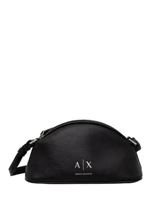 Armani Exchange Pebbled-effect Shoulder Bag - Black