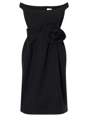 Magda Butrym Floral-appliquéd Off-the-shoulder Cotton Midi Dress - No