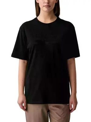 EA7 Logo-embroidered T-shirt - Black
