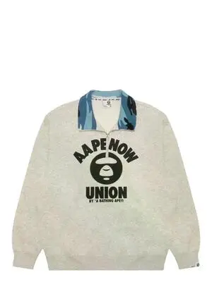 AAPE BY *A BATHING APE Camouflage-print Logo-print Sweater Grey