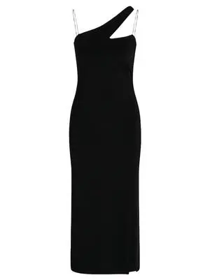 BRUUNS BAZAAR Cut-out Asymmetric Midi Dress - Black