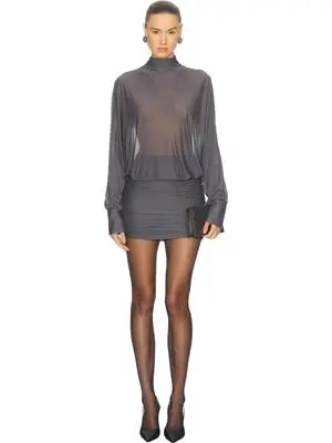 SEROYA Jensine Dress In Grey - Carbon