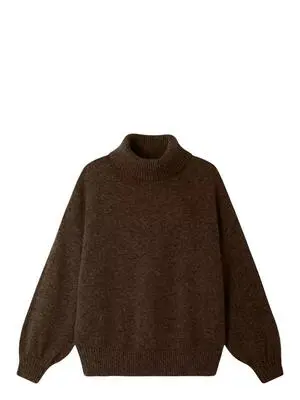 SESSUN Niko Roll-neck Sweater - Brown