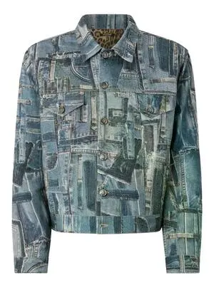 Roberto Cavalli Patchwork Denim Jacket - Blue