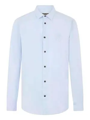 Roberto Cavalli Monogram-embroidered Shirt - Blue