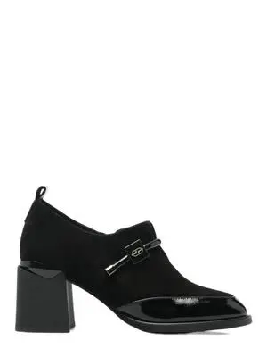 LINDA BAUMANN Panelled Block-heel Pumps - Black