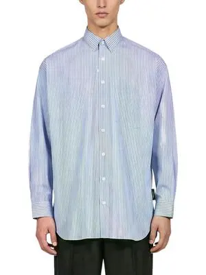 Comme Des Garçons Vertical-stripe Shirt - Blue
