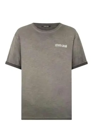 Roberto Cavalli Snake-print T-shirt - Grey
