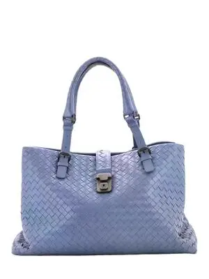 Bottega Veneta Roma Bag Intrecciato Nappa Medium Tote Bag - Blue