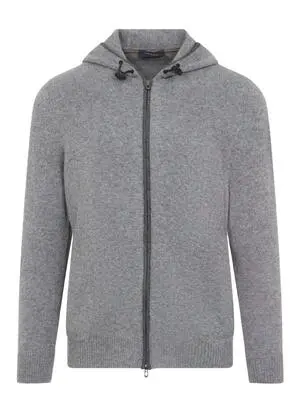 SEASE Waythree Drawstring-hood Cardigan