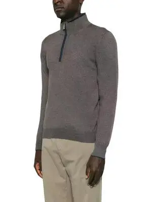 GRAN SASSO Half-zip Sweater - Grey