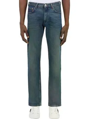 Roberto Cavalli Logo-embroidered Straight-leg Jeans - Blue