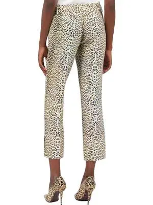 ROBERTO CAVALLI Leopard-print Cropped Trousers