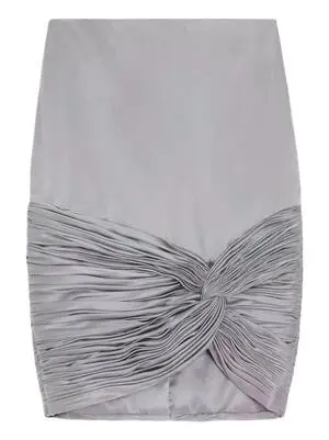 Valentino Garavani Cady Satin Mini Skirt - Grey