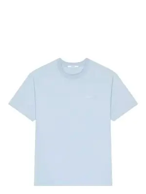 Givenchy T-shirt In Cotton With Paris Gros Grain - Blue
