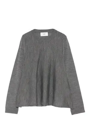 SOLOTRE Pleated-back Sweater - Grey