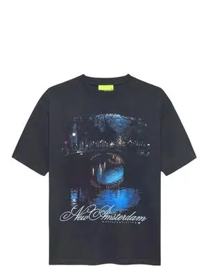 NEW AMSTERDAM SURFASSOCIATION City Of Water Graphic-print T-shirt - Grey