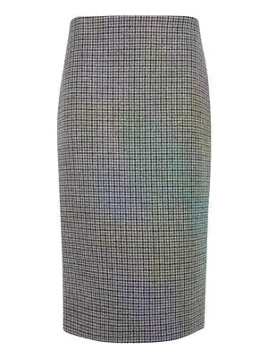P.A.R.O.S.H Houndstooth-pattern Pencil Midi Skirt