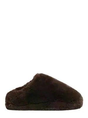 Apparis Misha Faux-fur Slippers - Brown