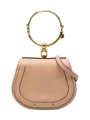 Chloé 2018 Small Leather Nile Bracelet Satchel Neutrals