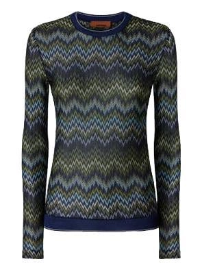 Missoni Long-sleeve Viscose Sweater With Snake Motif - Multicoloured