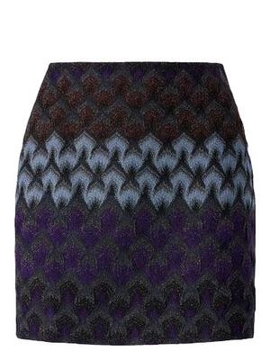 Missoni Viscose Lamé Mini Skirt With Lace Motif - Multicoloured