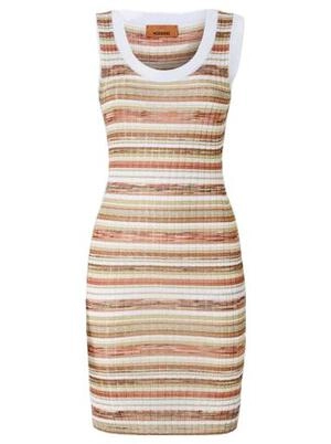 Missoni Sleeveless Ribbed Striped Mini Dress - Multicoloured