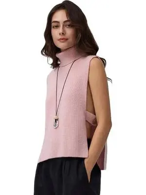 JUANA Wool Cashmere Sweater Vest - Rose