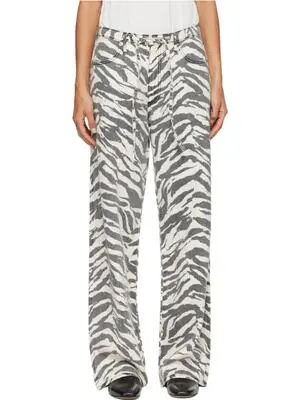 Rag & Bone Lace-up Jeans Washed Zebra