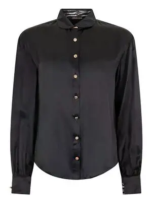Roberto Cavalli Silk Button-down Shirt - Black