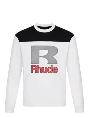 Rhude Racing Panel Long-sleeve T-shirt - White