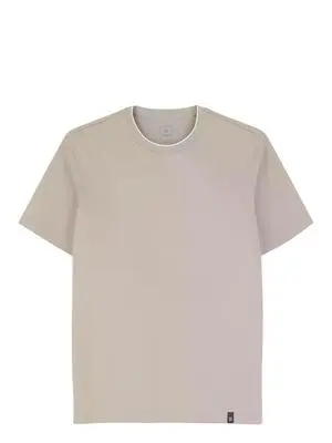 Boggi Milano T-shirt In Cotton And Silk Jersey - Neutrals