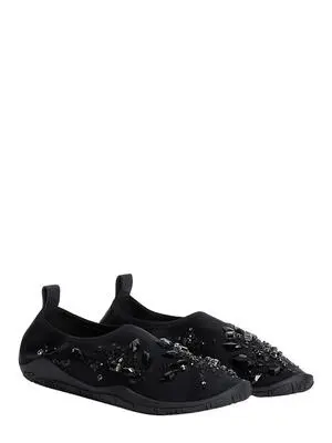 JIL SANDER Elbe Embellished Flats - Black
