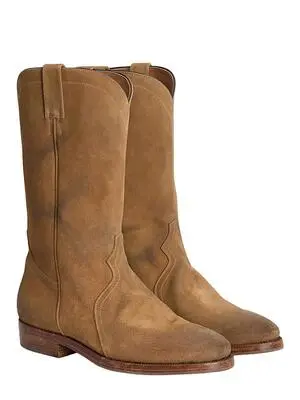 JIL SANDER Bruce Leather Western Boots - Walnut