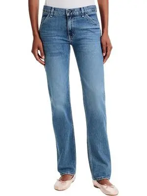 ASKK NY Mid Rise Carpenter Slim Leg Jeans In Dash