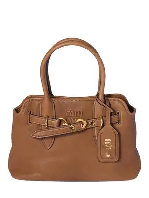 Miu Miu Aventure Nappa Leather Bag, 11.81 X 3.93 - Oak