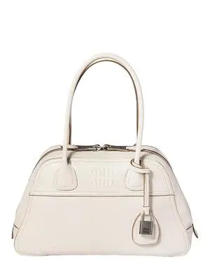 Miu Miu Vivant Nappa Leather Bag, 12.6 - Neutral