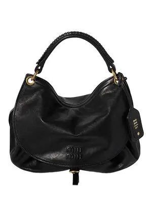 Miu Miu Rendez-vous Leather Bag - Black