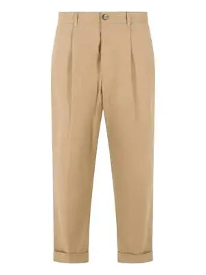 AMI Paris Carrot Trousers - Masticbeig