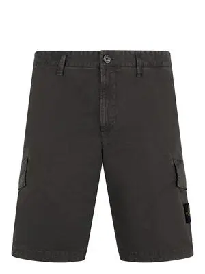 Stone Island Cotton Cargo Bermuda Shorts - Grey