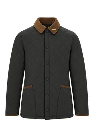 Barbour Quilted Corduroy Collar Jacket - Sage