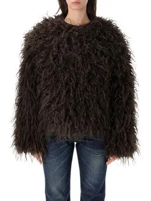 Goldbergh Oversized Faux Fur Coat - Army