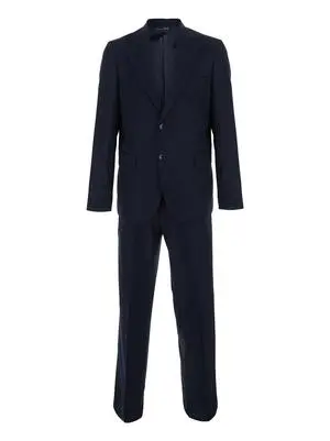 E PO CA Tech Fabric Single-breasted Jacket With Piping & Pleated Details - Blu