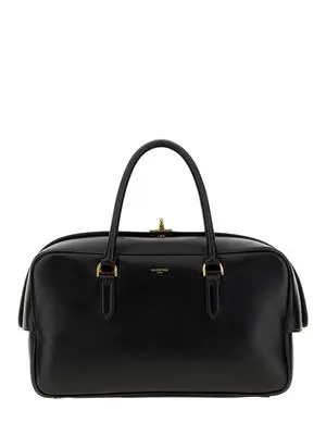 Balenciaga Balenciaga Black Leather Medium Le 7 Handbag Black