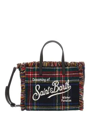 MC2 SAINT BARTH Tartan Mini Shoulder Handbag With Patch - Multicolor