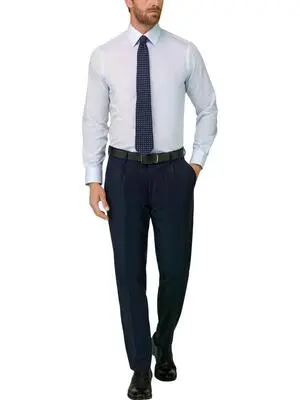 Boggi Milano Shirt Striped Cotton Muslin Regular Fit - Blue