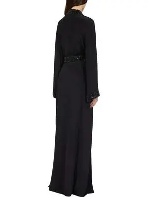 ROBERTO CAVALLI Bead-embellished Wrap Maxi Dress