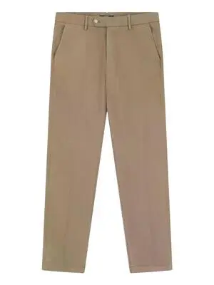Boggi Milano Trousers In Stretch Cotton - Neutrals