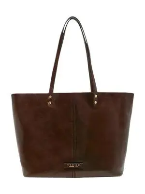 THE BRIDGE Removable-pouch Leather Tote Bag - Brown